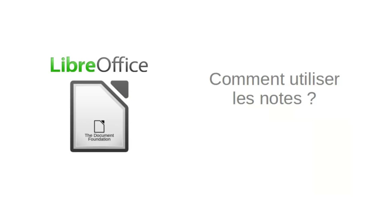 Comment utiliser les notes dans LibreOffice Présentation - YouTube