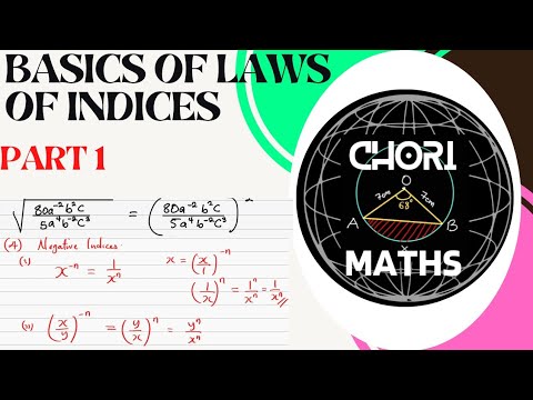 Detailed explanation to LAWS OF INDICES with examples. - YouTube
