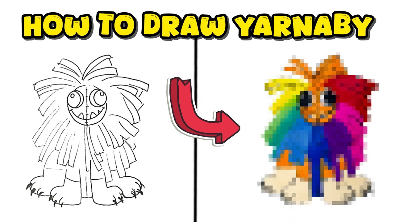 How to Draw Yarnaby from Poppy Playtime – Colorful Game Character Guide ...