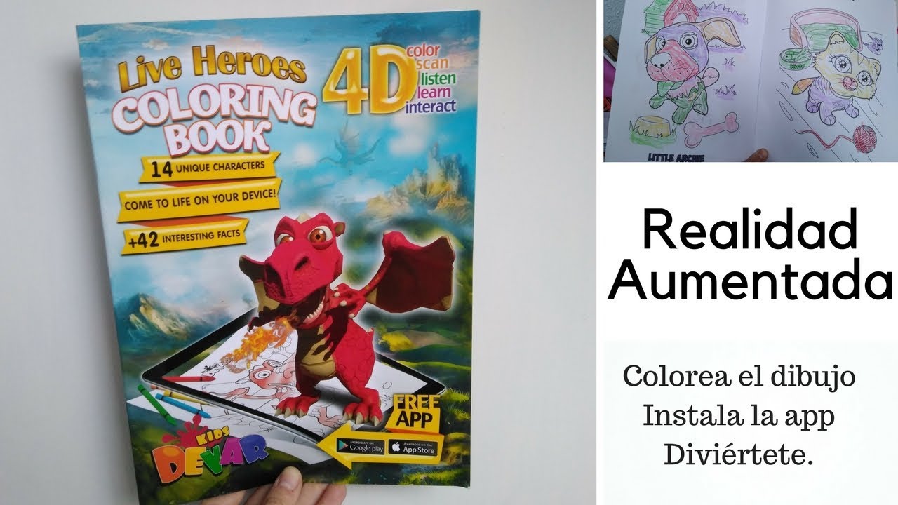 libros 4d para colorear y jugar - YouTube