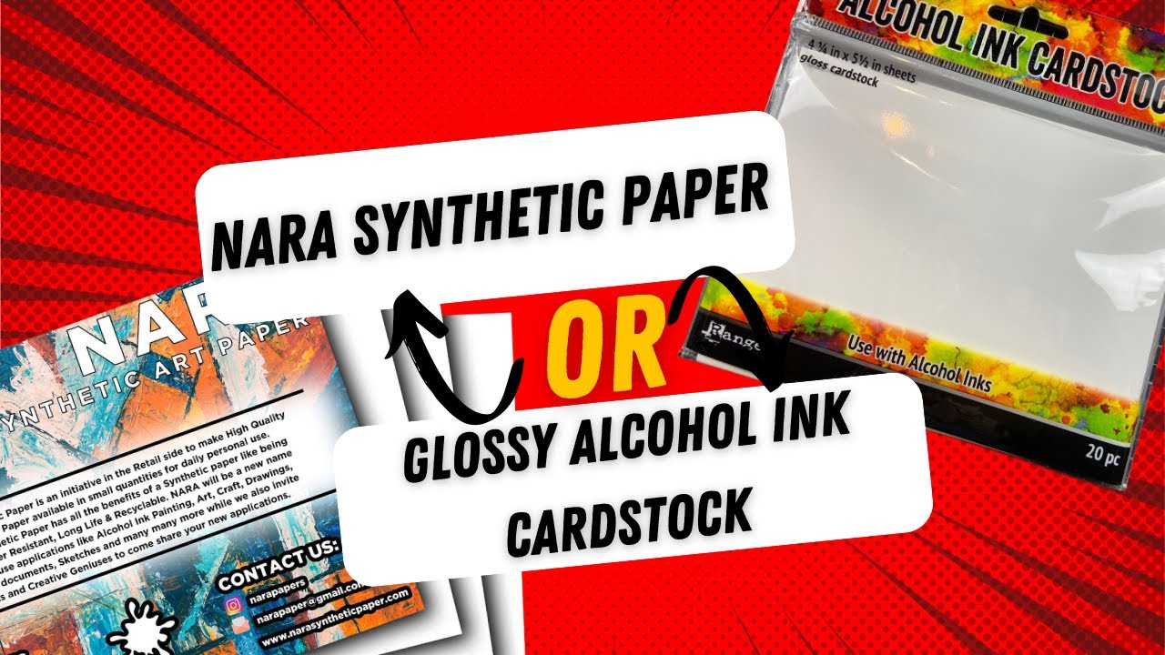 Nara Synthetic or Glossy Alcohol Ink Cardstock - YouTube