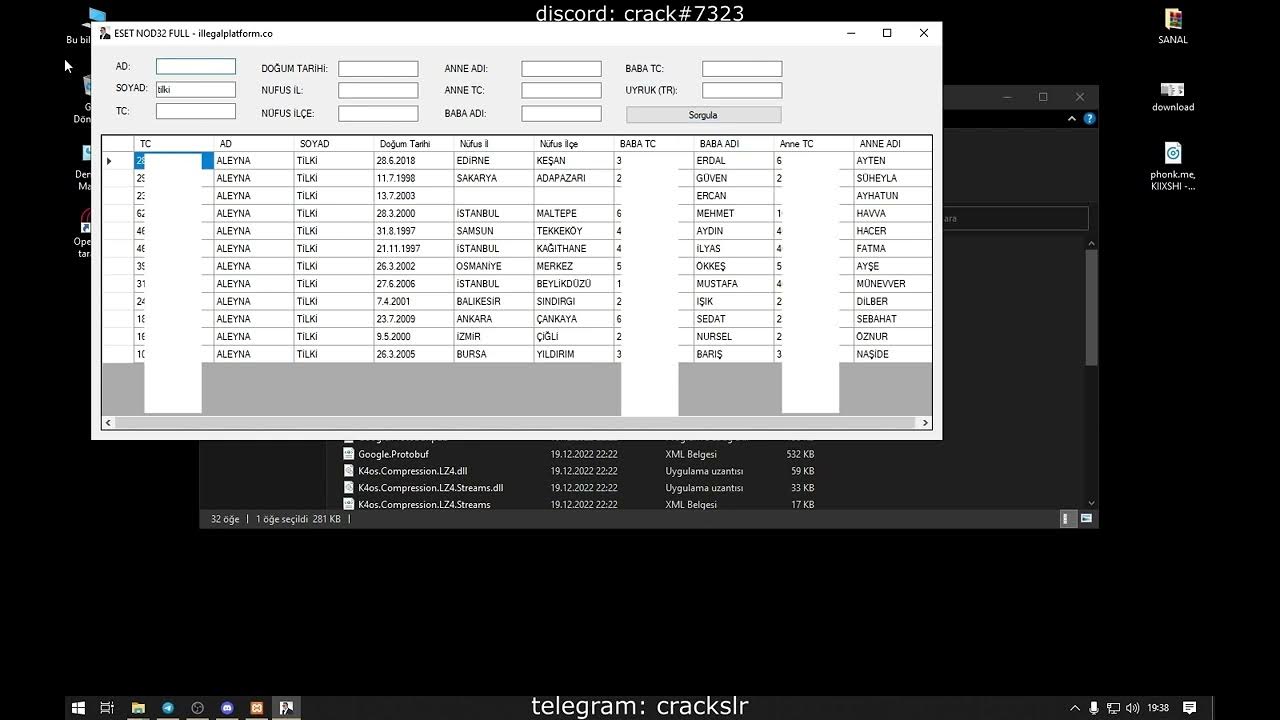 KALDIRILMADAN İZLE!!!!!!!! |101M İÇİN SORGU DATA PANELİ | MERNİS 2022 ...