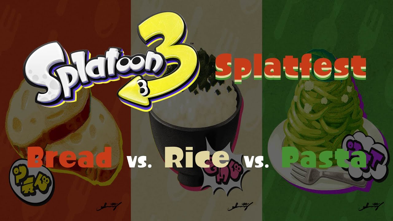 Splatoon 3 Splatfest - Bread vs. Rice vs. Pasta - YouTube