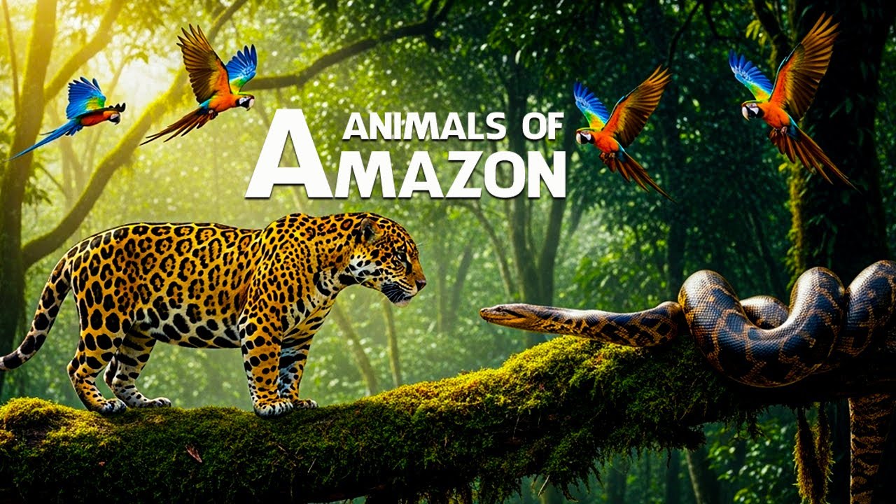 Amazon Jungle 4K - Harpy Eagle, Red-faced Uakari Monkey, Black Jaguar ...