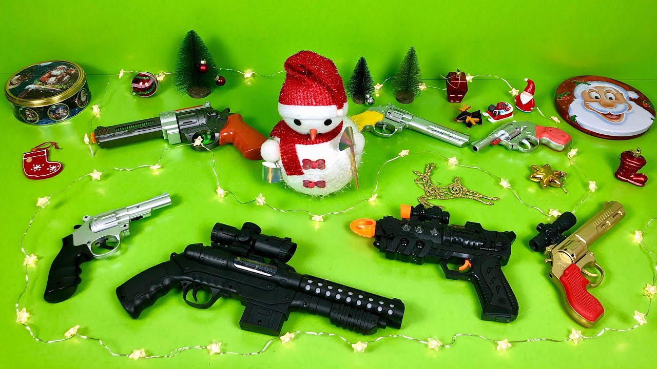 Shoot Santa Claus with Snowman Guns - Christmas Weapons - YouTube
