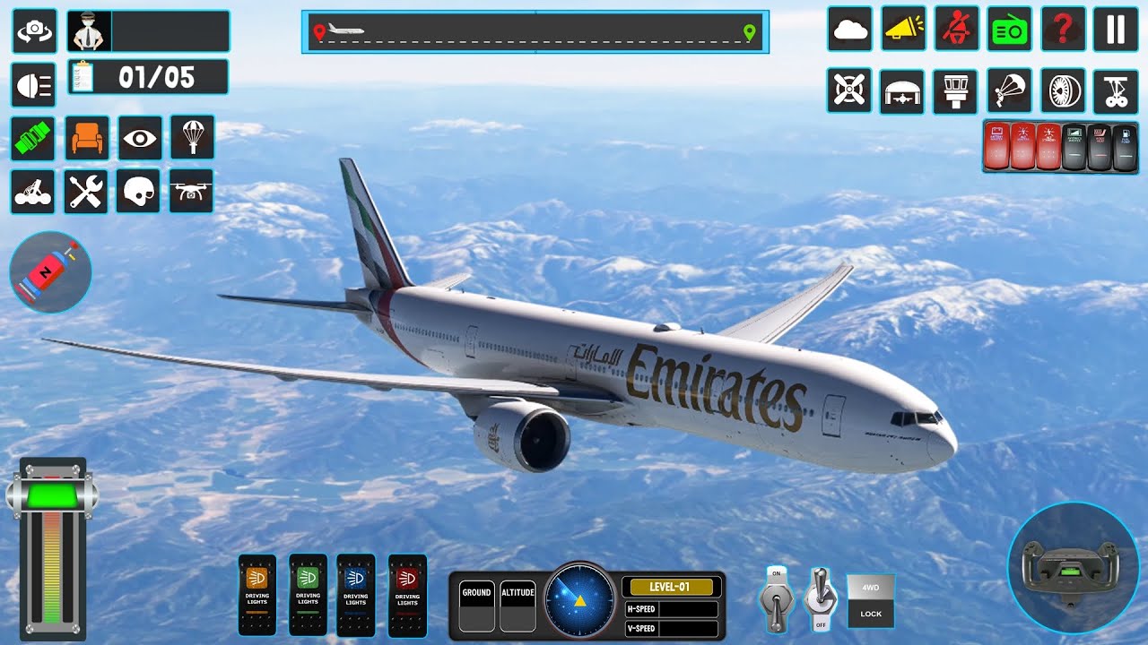 Airplane Game Android Gameplay- Realistic Airplane Experience - YouTube