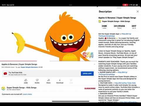 Apples and Bananas | Super Simple Songs - YouTube