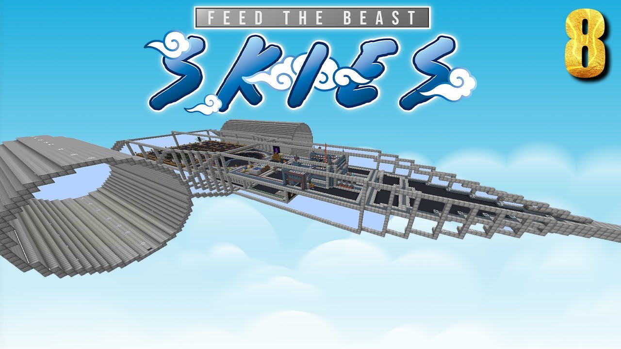 Minecraft FTB Skies #8 | Base Skeleton - YouTube