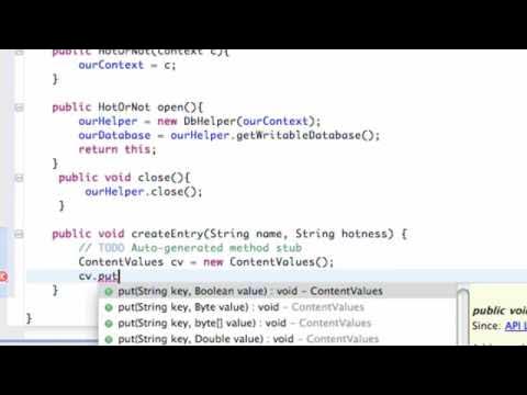 Android Application Development 117 Inserting Data into SQLite Database ...