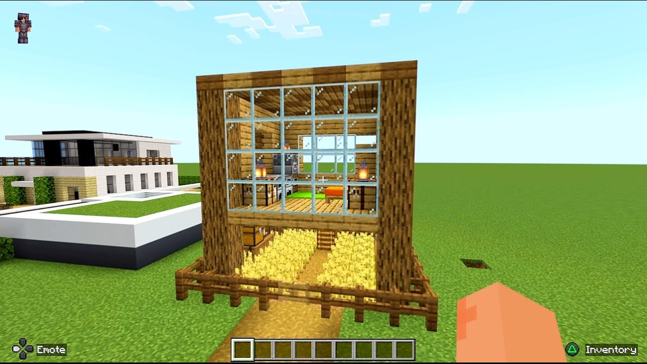 How To Build A Mini Farm House In Minecraft - YouTube