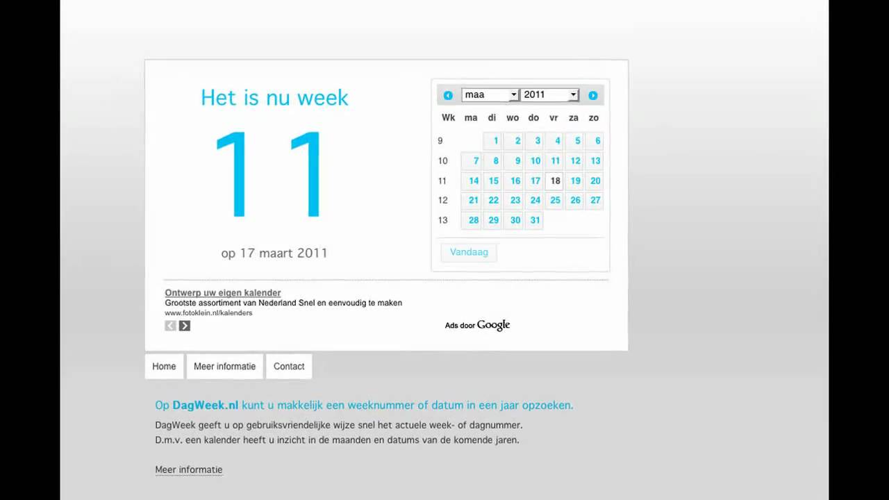 DagWeek.nl - weeknummer en datum van elke dag van het jaar met kalender ...