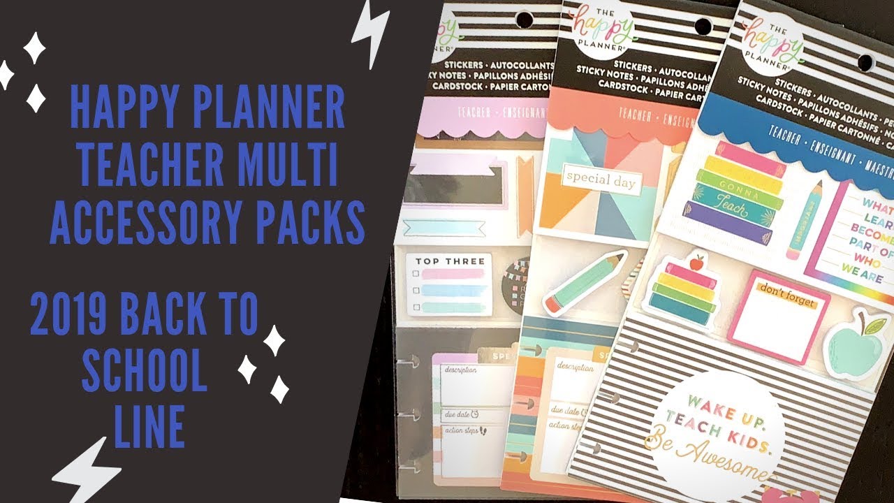 Teacher Multi Accessory Packs | Happy Planner Back To School Release ...