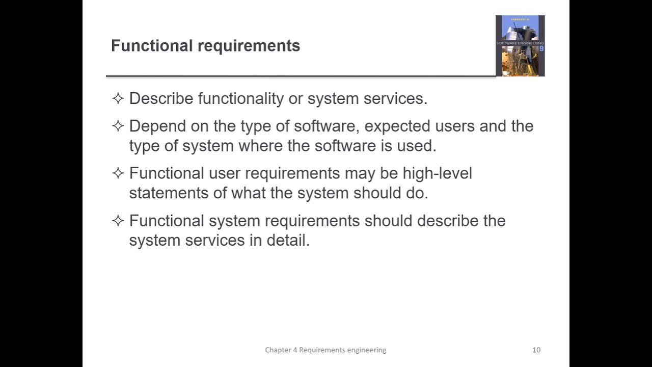 Ch4: Requirements Engineering: 1- Requirements Types - YouTube