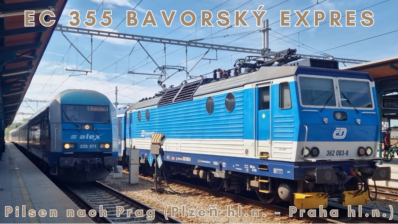 EC 355 "Bavorský expres" - mit den Zug durch Tschechien von Plzeň ...
