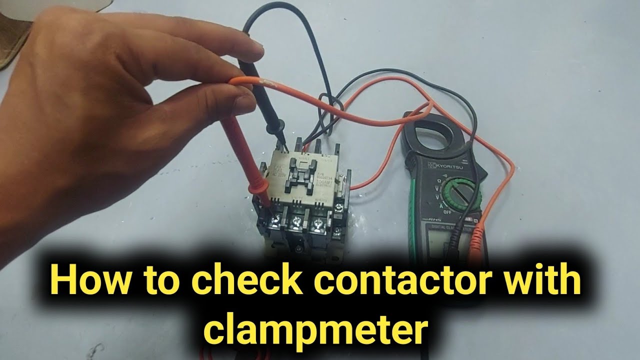 How to check contactor with clampmeter - YouTube