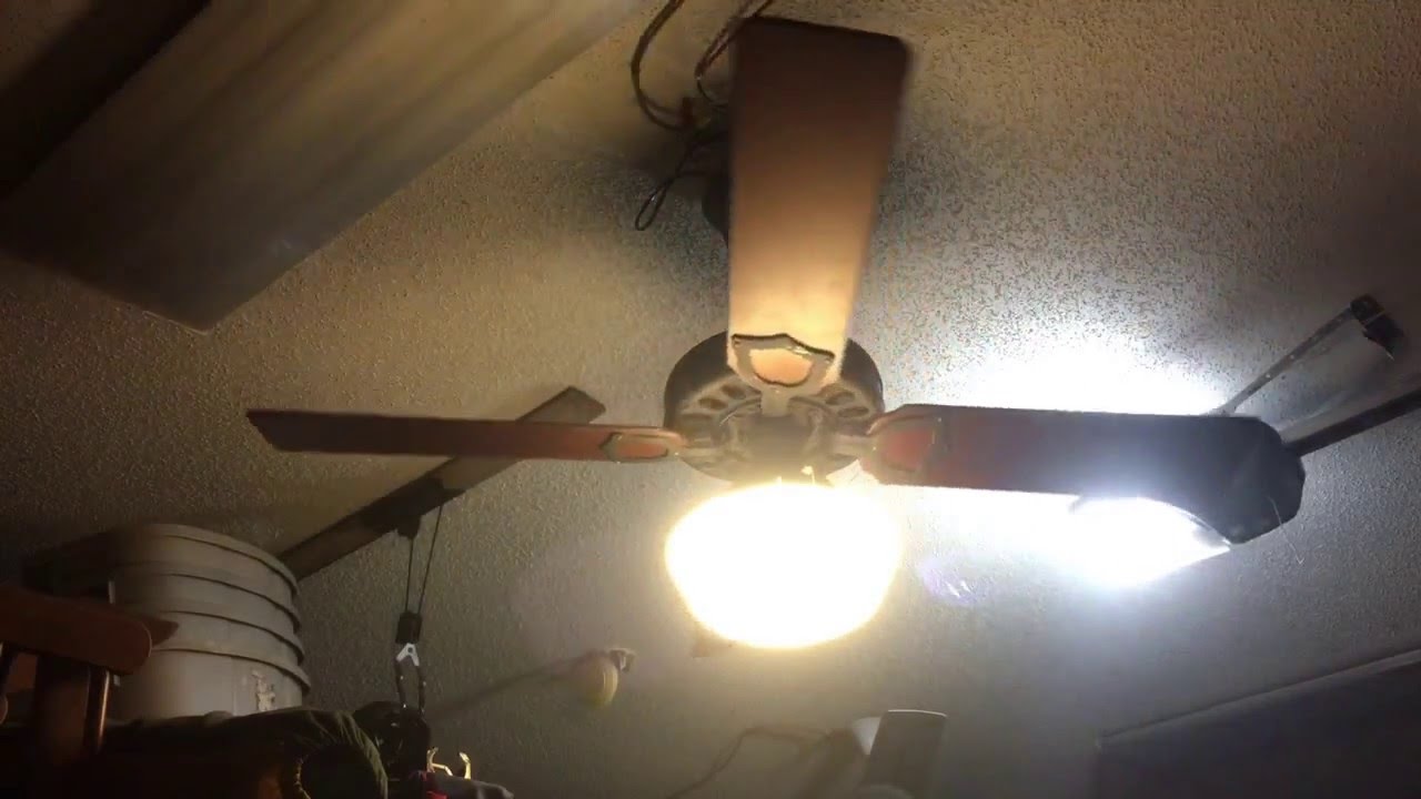 Robbins and Myers antique ceiling fan 1940's - YouTube