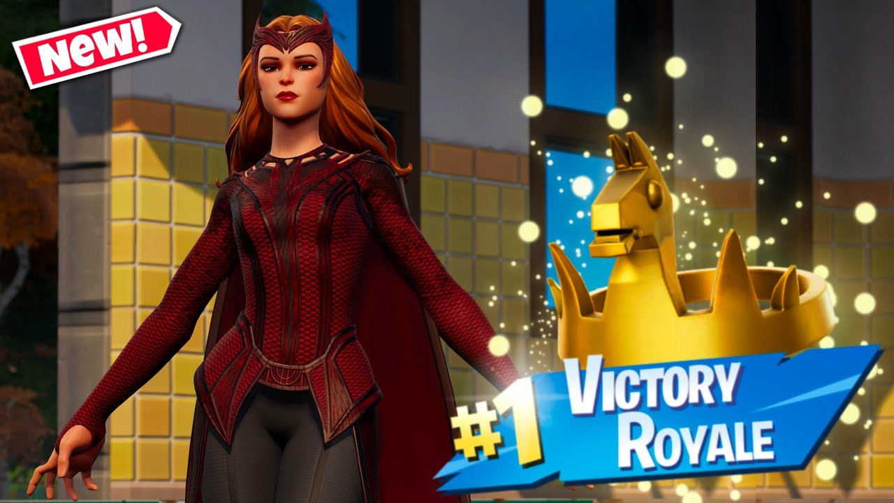 Fortnite Gameplay Wanda The Scarlet Witch Skin Showcase - YouTube
