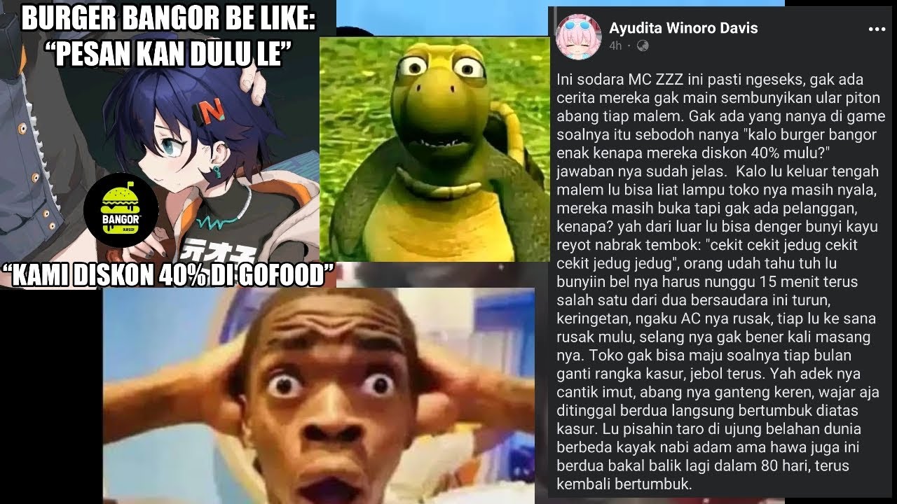 Burger Bangor diskon 40% ZZZ Versi AI Mbah Ghufron 💀 - YouTube