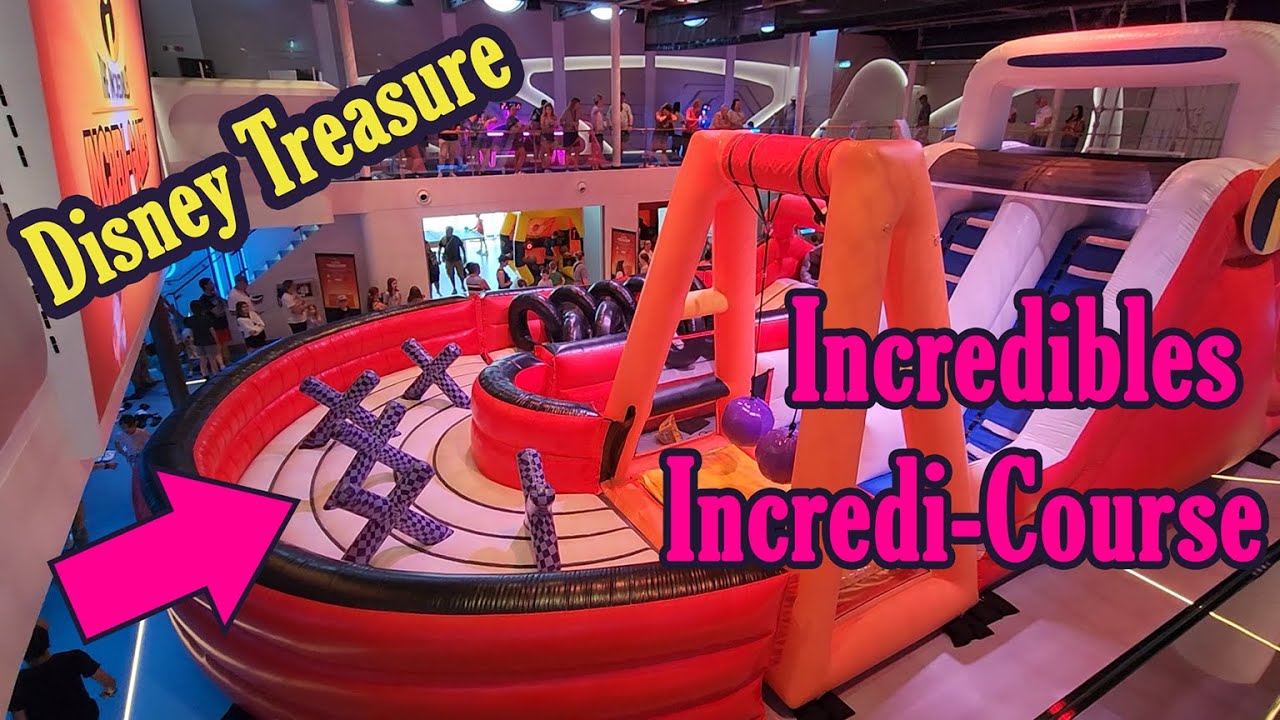 Disney Treasure Incredibles Incredi-Course Games onboard the Cruise! - YouTube