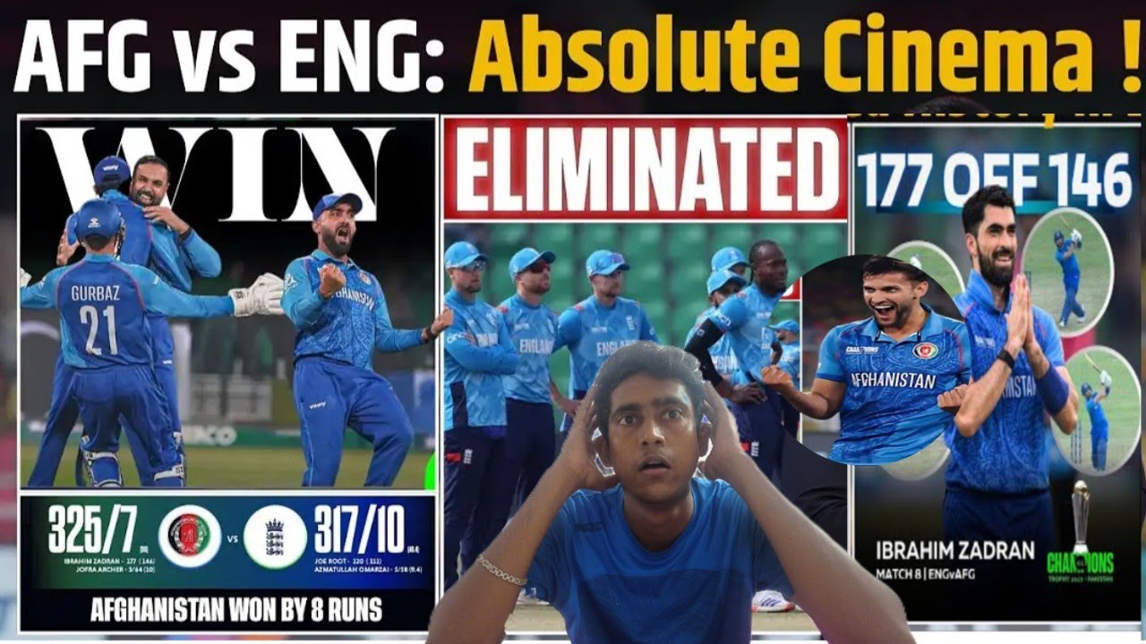 AFG vs ENG: Afghanistan Wins their 1st ever match in CT History & knock ...