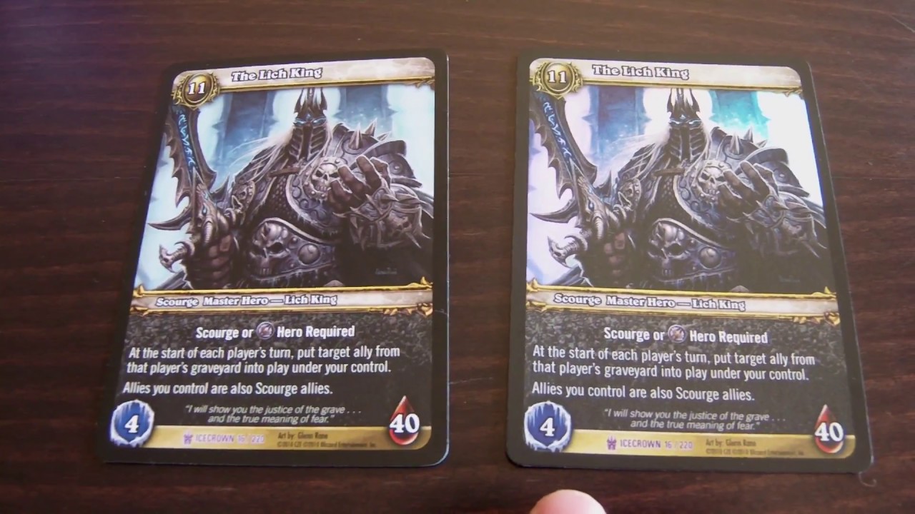 The Lich King WOW TCG Card Foil And Regular YouTube the-lich-king-wow-tcg-card-foil-and-regular-youtube