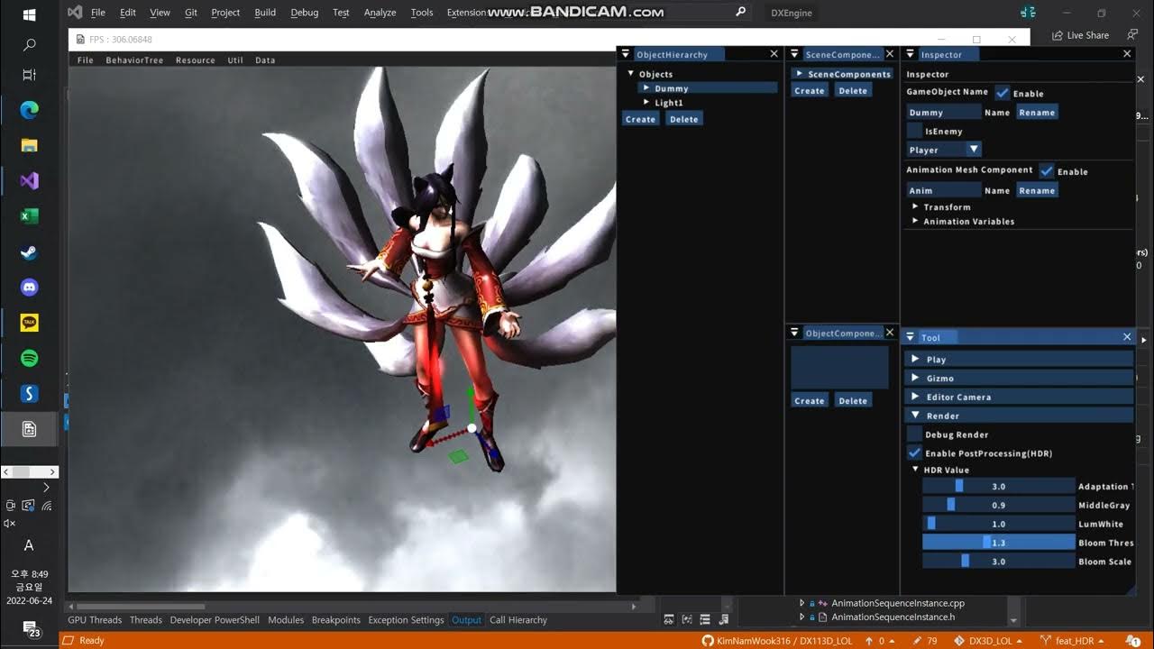 DirectX11 3D Portfolio - Bloom(Glow) 효과 구현 - YouTube