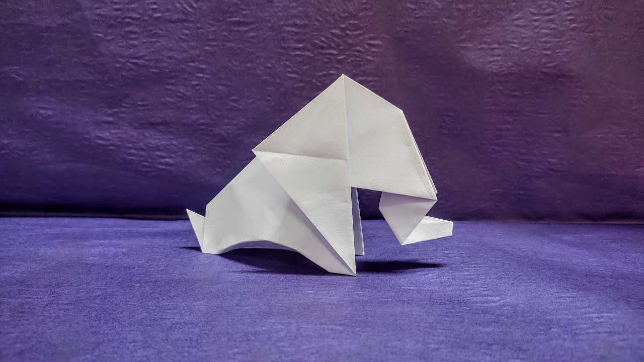 Origami Elephant Easy Step By Step - YouTube