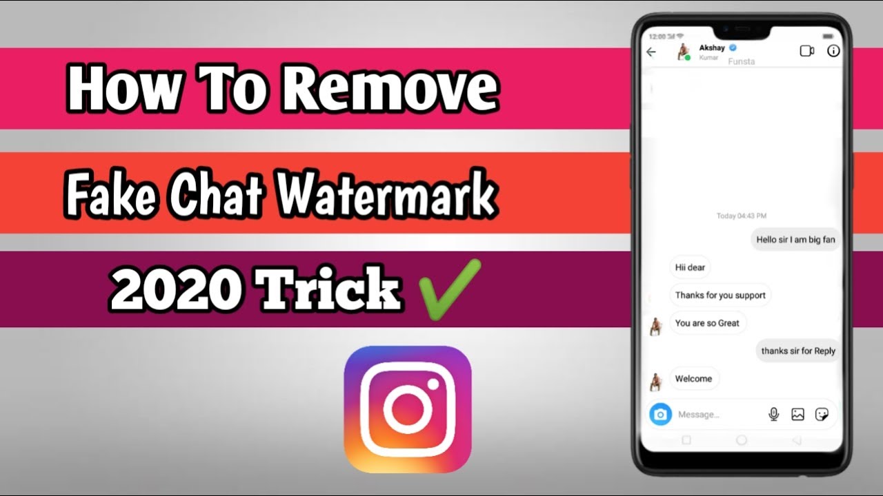 How to Remove Fake Chat Watermark From Funsta | How to Remove Any ...