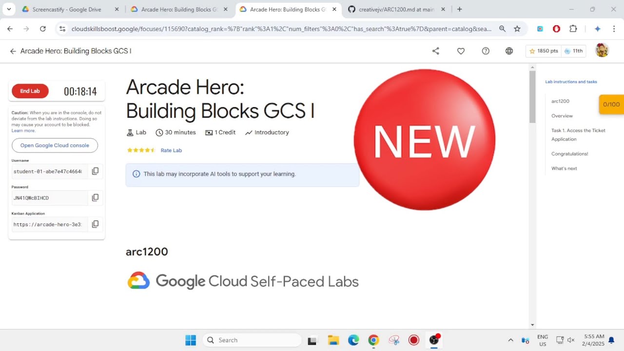 Arcade Hero: Building Blocks GCS I || #ARC1200 || #2025 Solution - YouTube