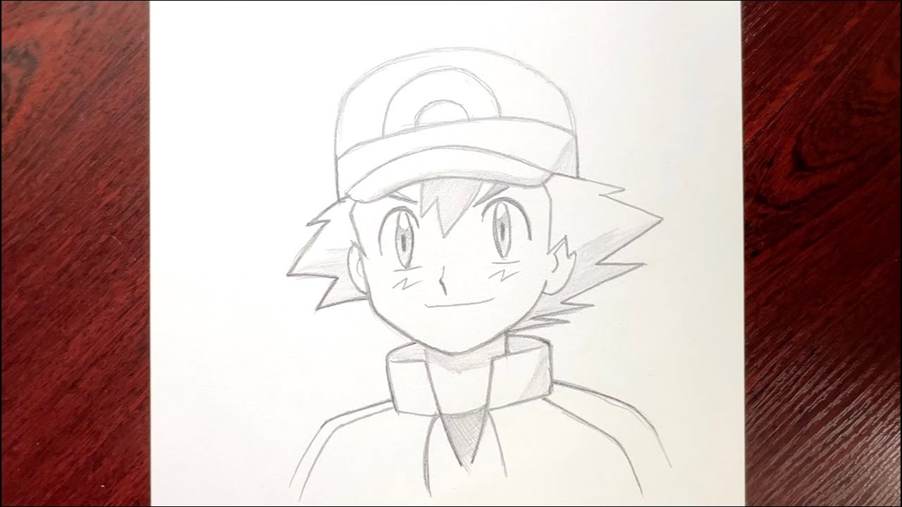 How to draw Pokémon Ash easy | step by step | for beginners - YouTube