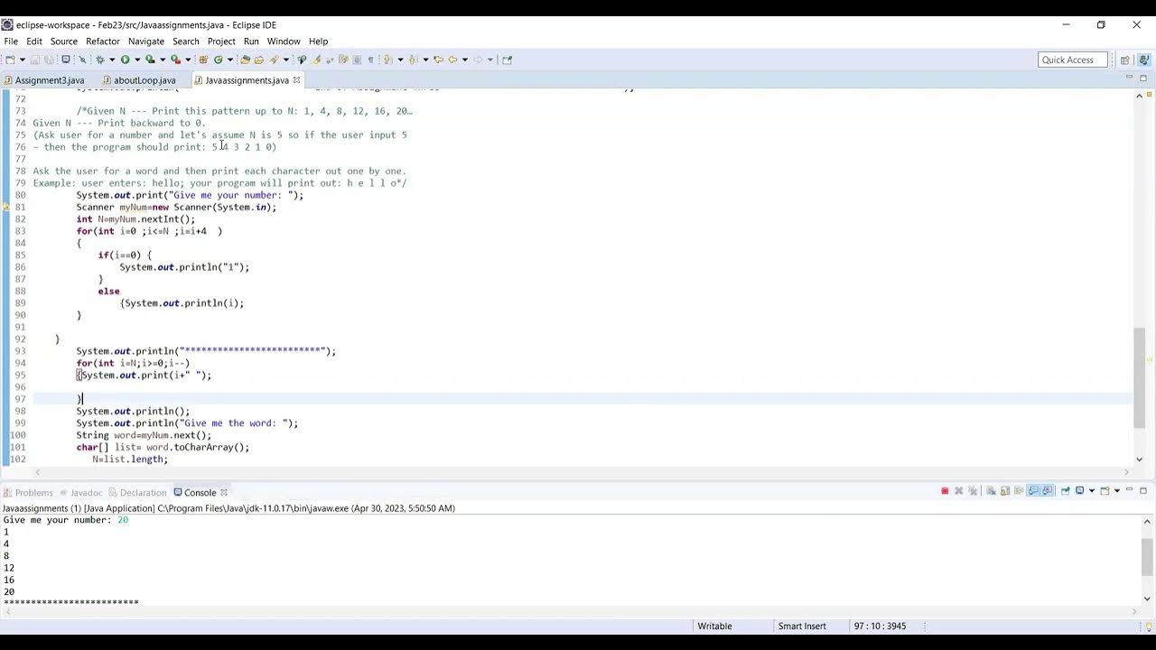 JAVA Assignment 4 - YouTube
