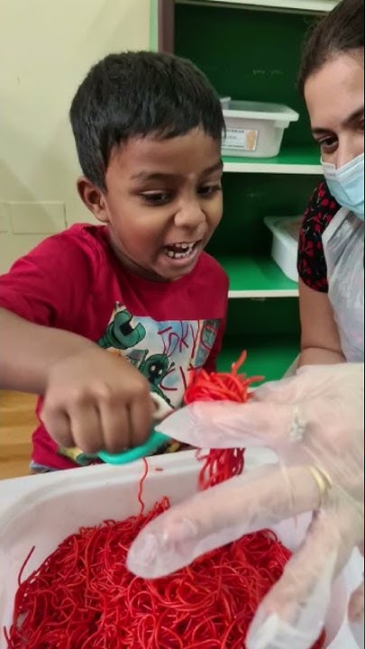 Teddy Bear club-spaghetti cutting activity.Its a great fine motor ...