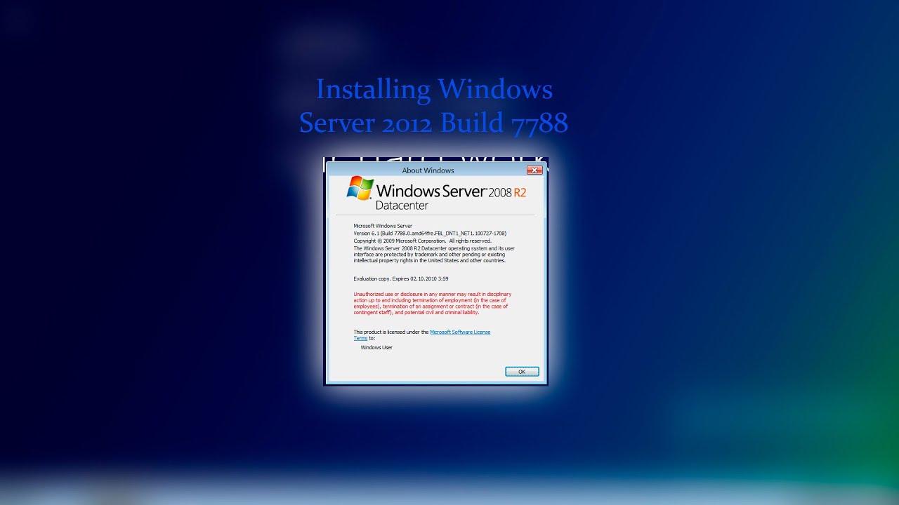 Installing Windows Server 2012 Build 7788 - YouTube