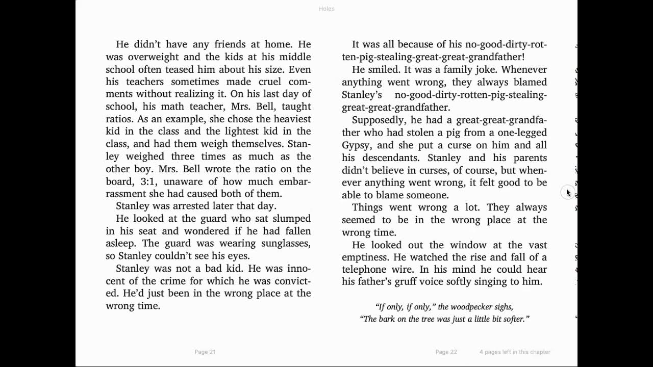 Holes Chapter 3 - YouTube