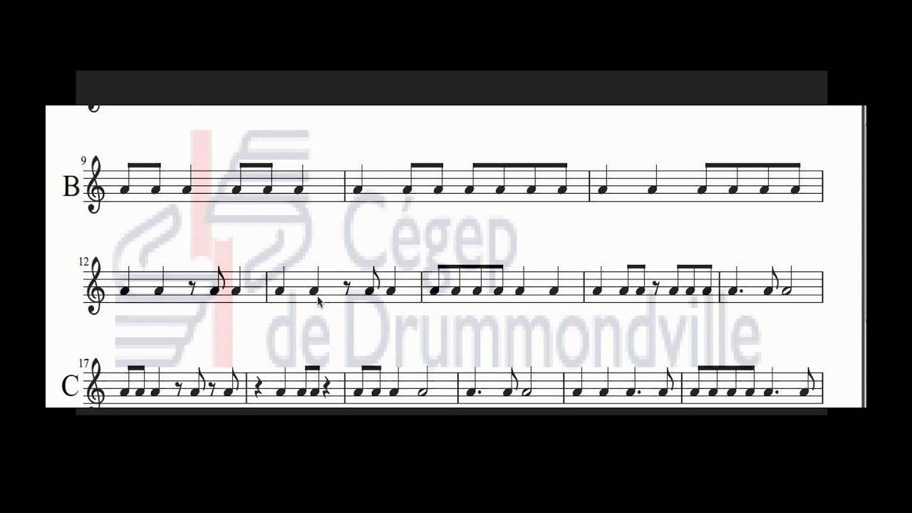 Exercice lecture Rythmique 1B.mov - YouTube