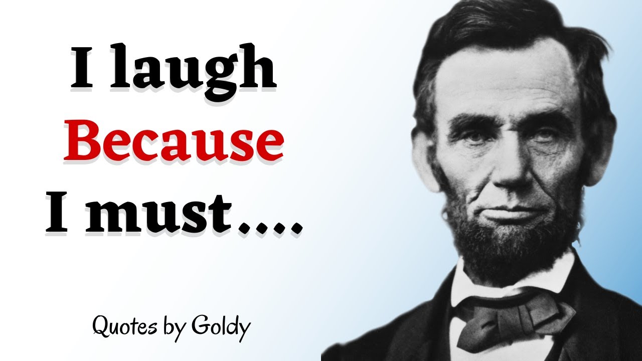 #abraham_lincoln #abraham I laugh because I must.... || Motivational ...