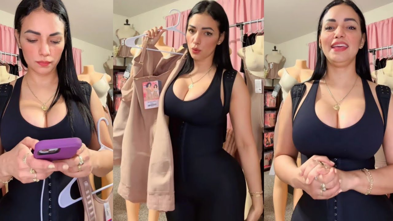 Bonus Nya Terlalu Besar.. Olshop Tante Try On Korset Pengecil Perut Wanita Elastis Premium - YouTube