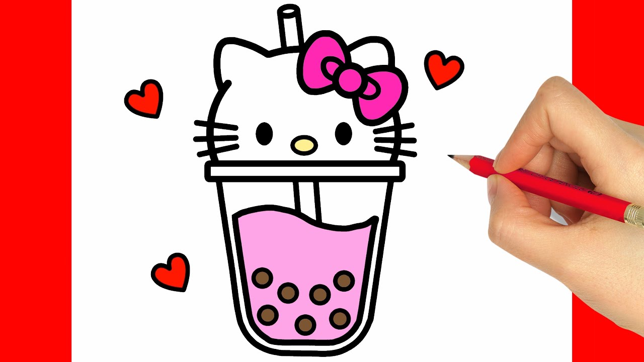 HOW TO DRAW HELLO KITTY EASY - YouTube