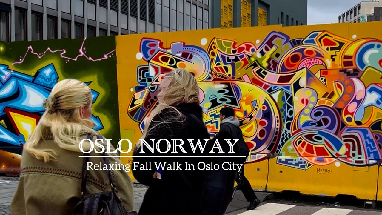 OSLO NORWAY, Relaxing Fall Walk In Oslo City🍂🇳🇴Virtual Walk Tour! 4K ...
