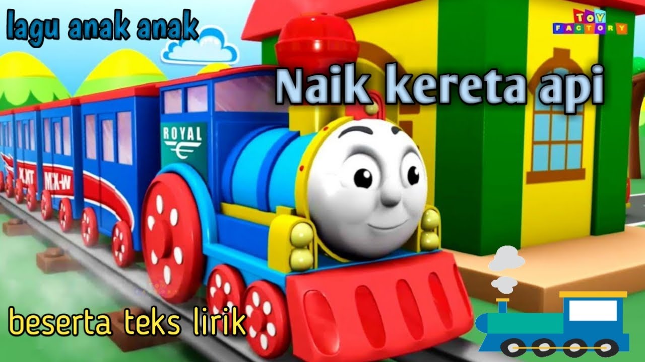lagu naik kereta api beserta teks lirik animasi lucu - YouTube