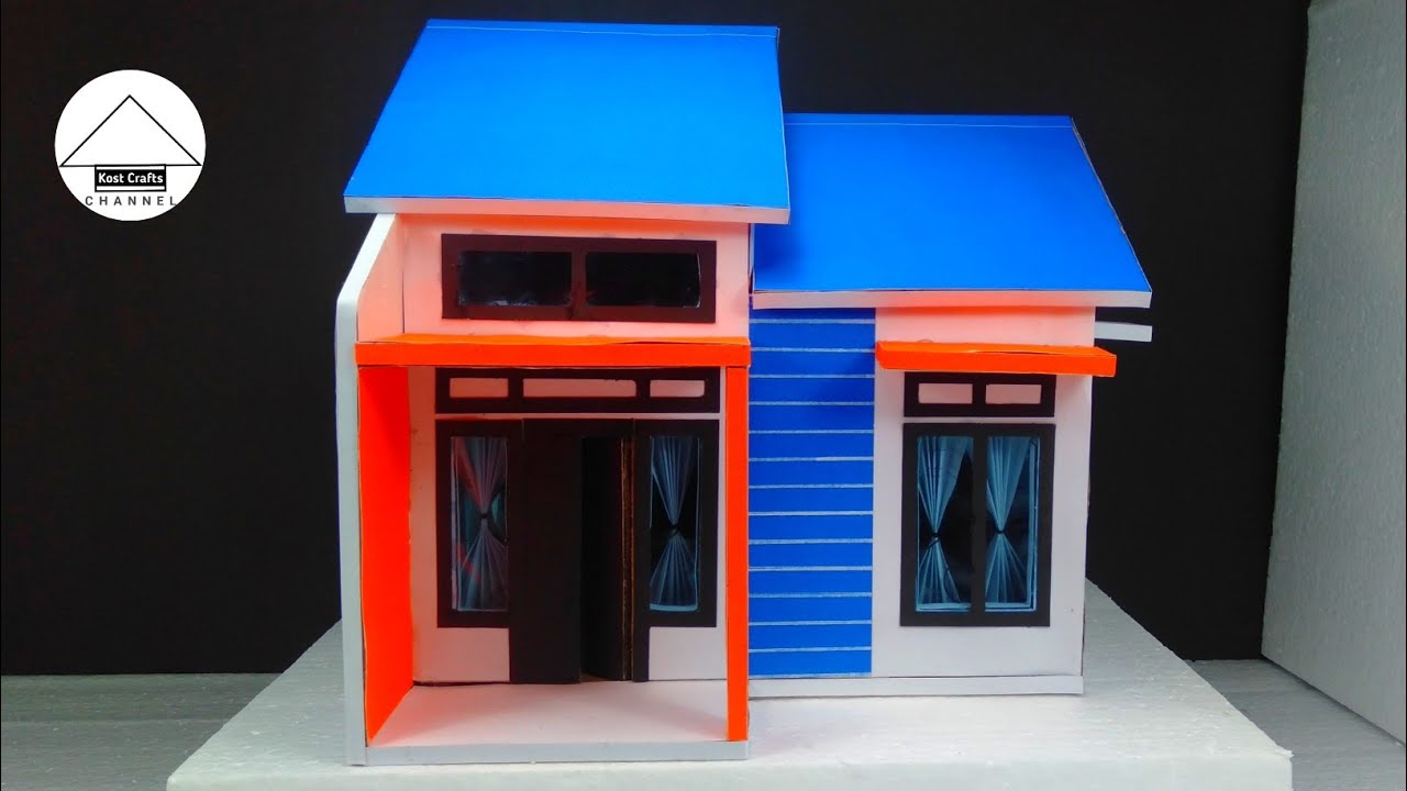 Cara Membuat Miniatur Rumah Dari Kardus | Maket Rumah - YouTube