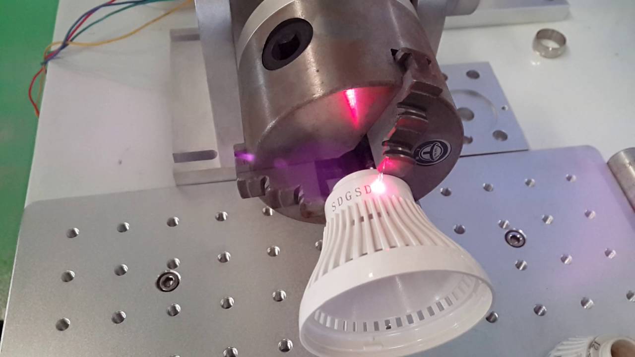 LED light marking fiber laser marking machine - YouTube