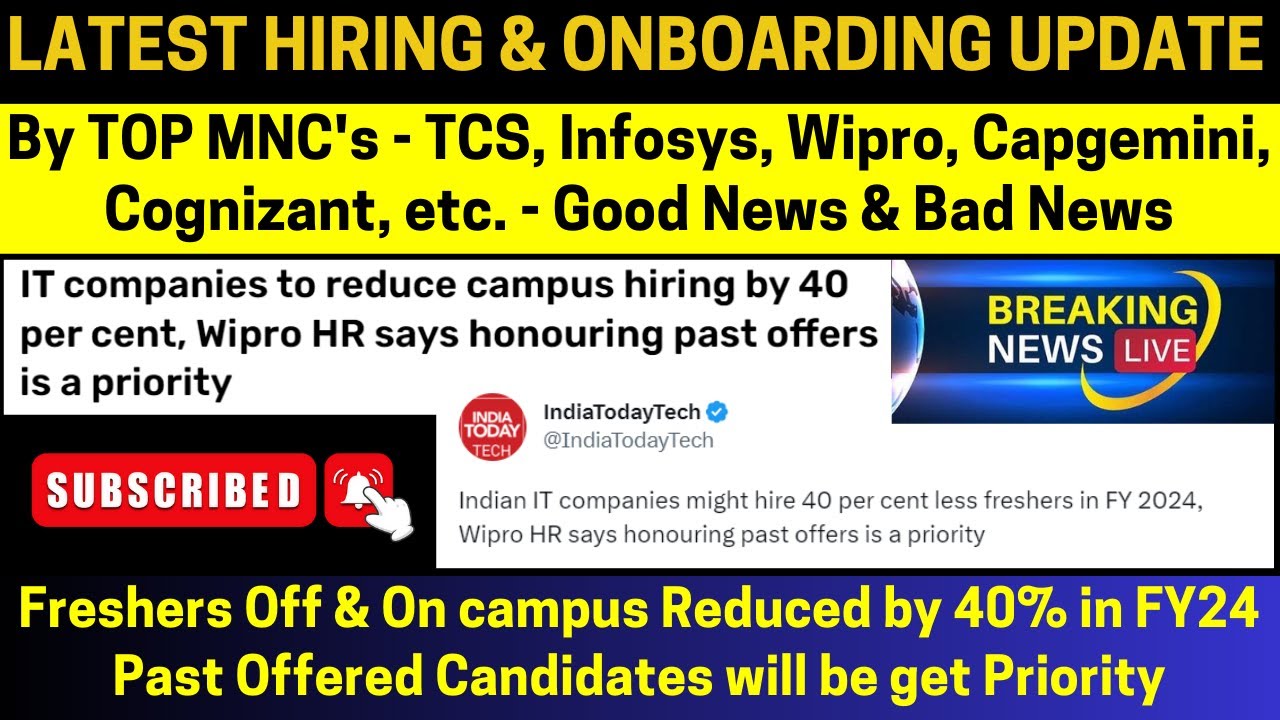 Breaking News, Latest Onboarding and Hiring Updates From Top MNC's ...
