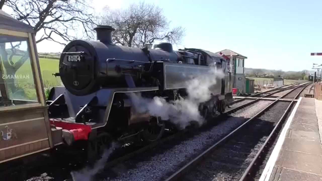 Swanage Railway - Spring Steam Gala 2015 - Harmans Cross Station - YouTube