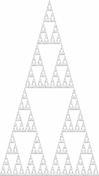 Sierpinski Triangle Forms One Dot At A Time #sierpinskistriangle # ...