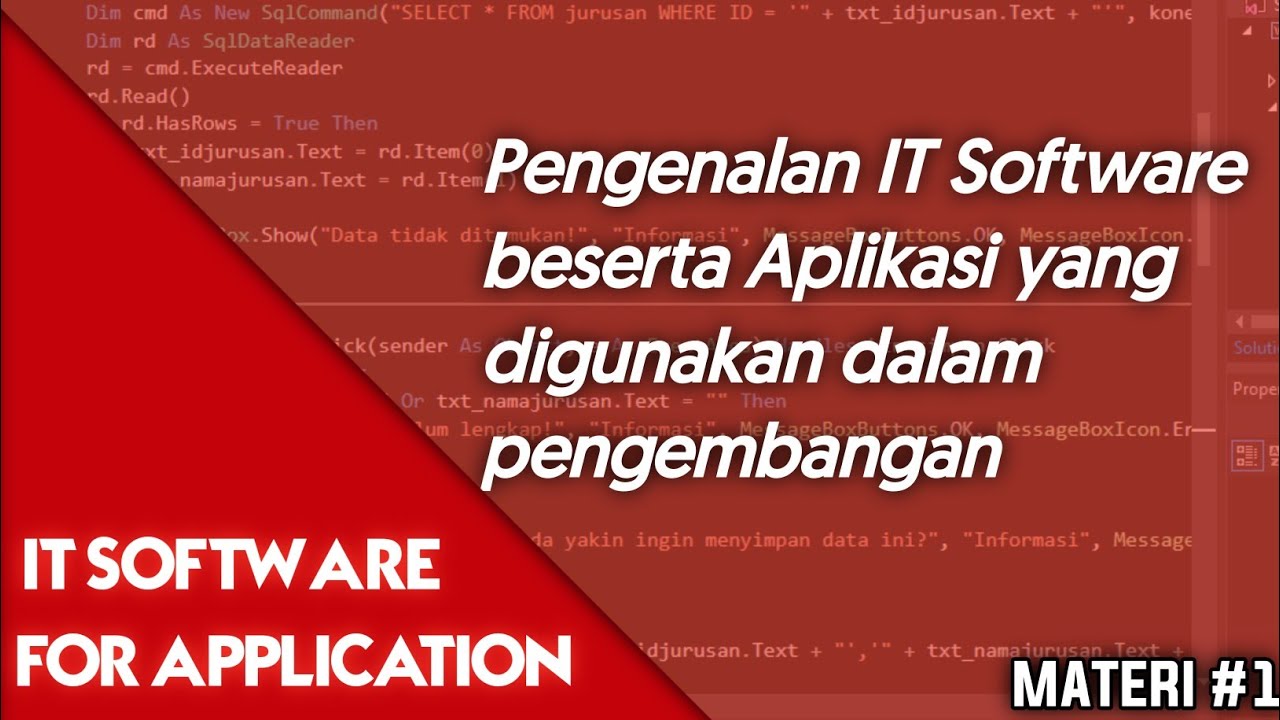Pengenalan Bidang IT Software beserta Aplikasi yang dibutuhkan - Materi ...