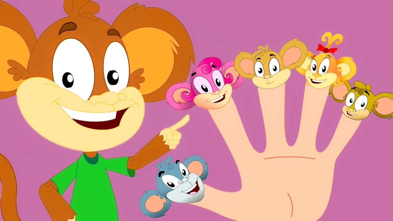 Monkey Finger Family Fun Nursery Rhyme for Kids - YouTube
