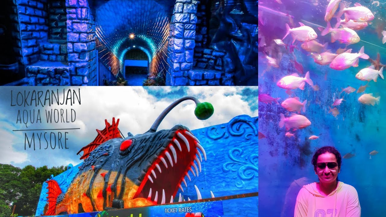 First Underwater Tunnel Aquarium @ Mysore | Lokaranjan Aqua World ...
