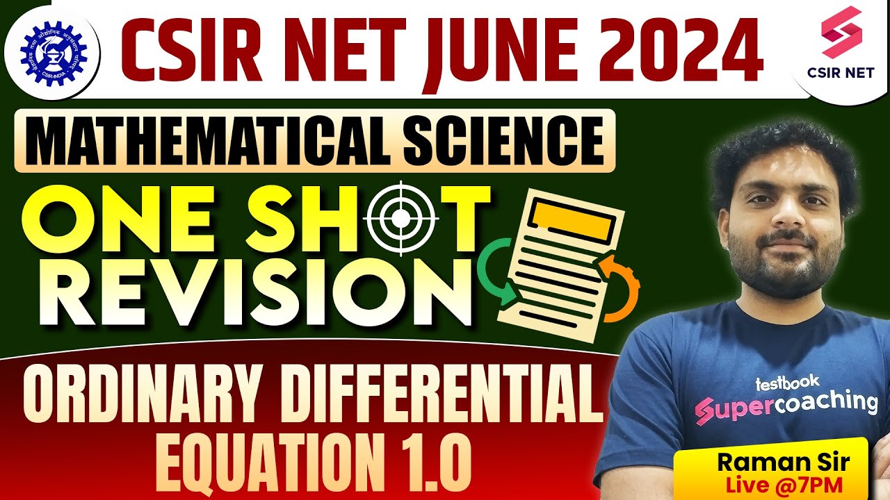 Ordinary Differential Equation CSIR NET One Shot | CSIR NET ...