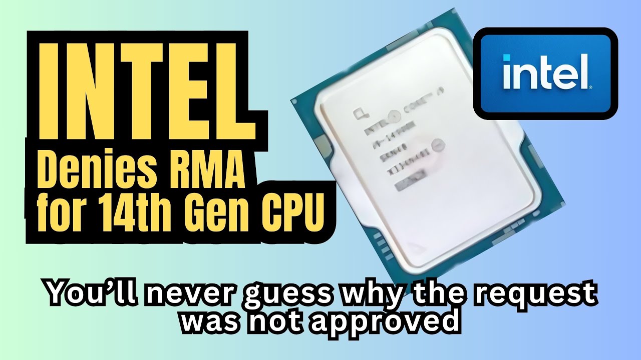 Intel Denies RMA Request #intel #rma #cpu #14900k @3DGAMEMAN - YouTube